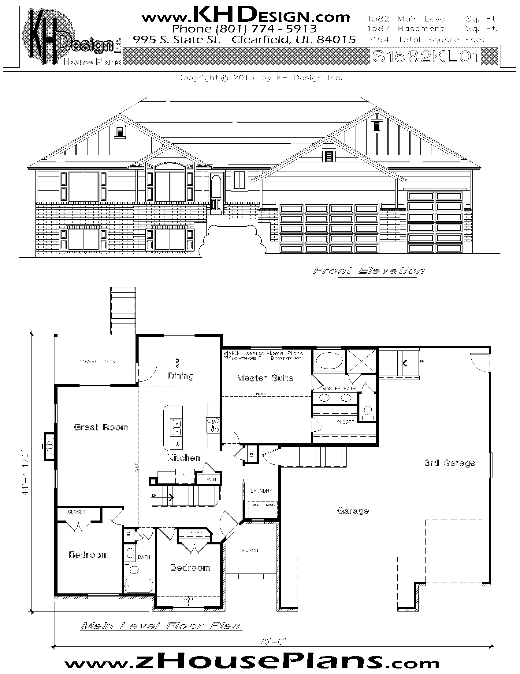 KH Design One Level Plans